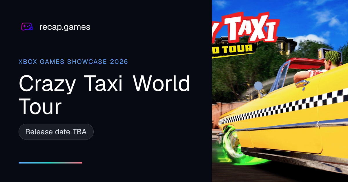 Crazy Taxi World Tour Release Date, Trailers, Platforms, and ...